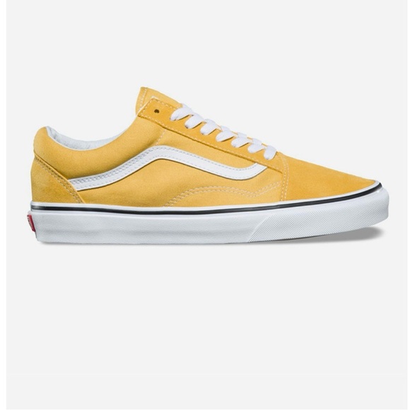 Vans | Shoes | Vans Old Skool Skater Yellow And White Suede Canvas ...